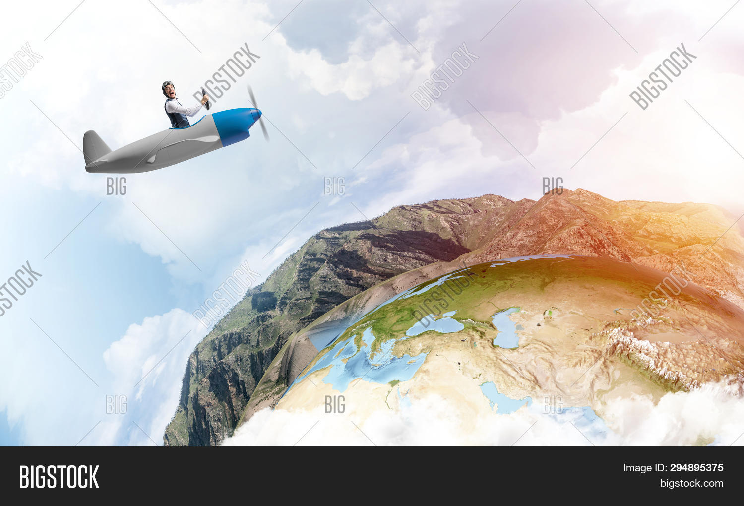 Happy Pilot Driving Image & Photo (Free Trial) | Bigstock