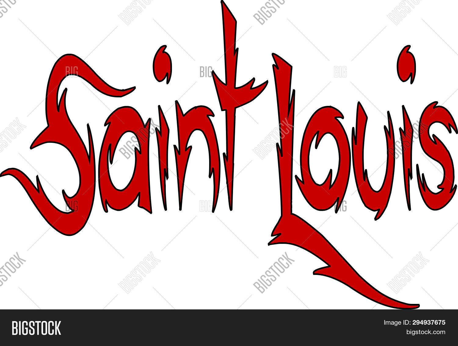 Saint Louis Text Sign Vector & Photo (Free Trial) | Bigstock