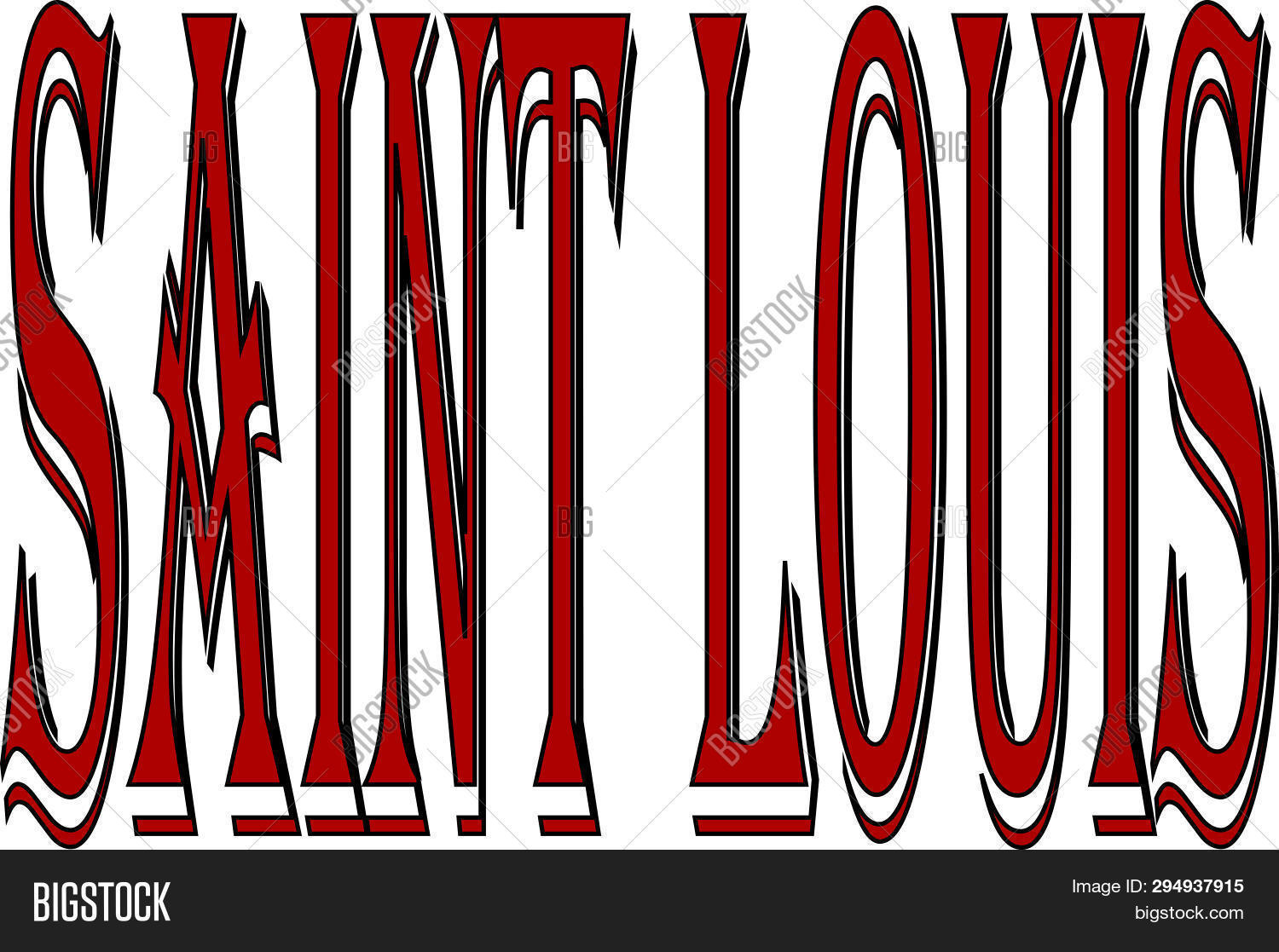 Saint Louis Text Sign Vector & Photo (Free Trial) | Bigstock
