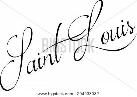 Saint Louis Text Sign Vector & Photo (Free Trial) | Bigstock
