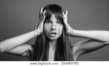 Frightened Young Woman Image & Photo (Free Trial) | Bigstock