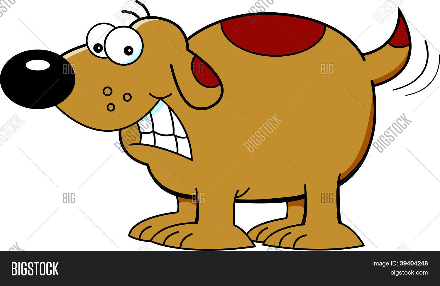 Cartoon Dog Wagging Vector & Photo (Free Trial) | Bigstock