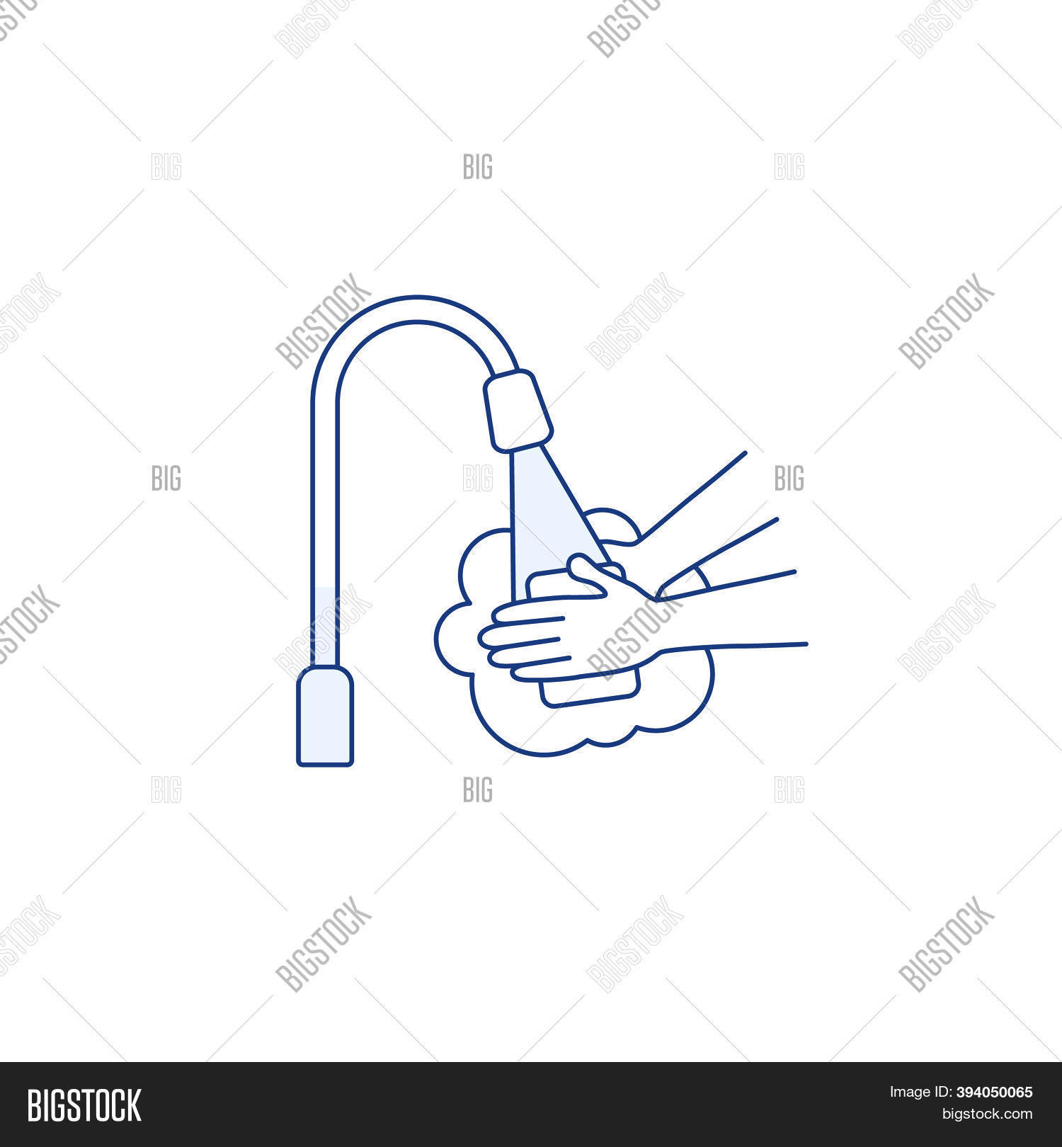 Wash Hands Line Icon Image & Photo (Free Trial) | Bigstock