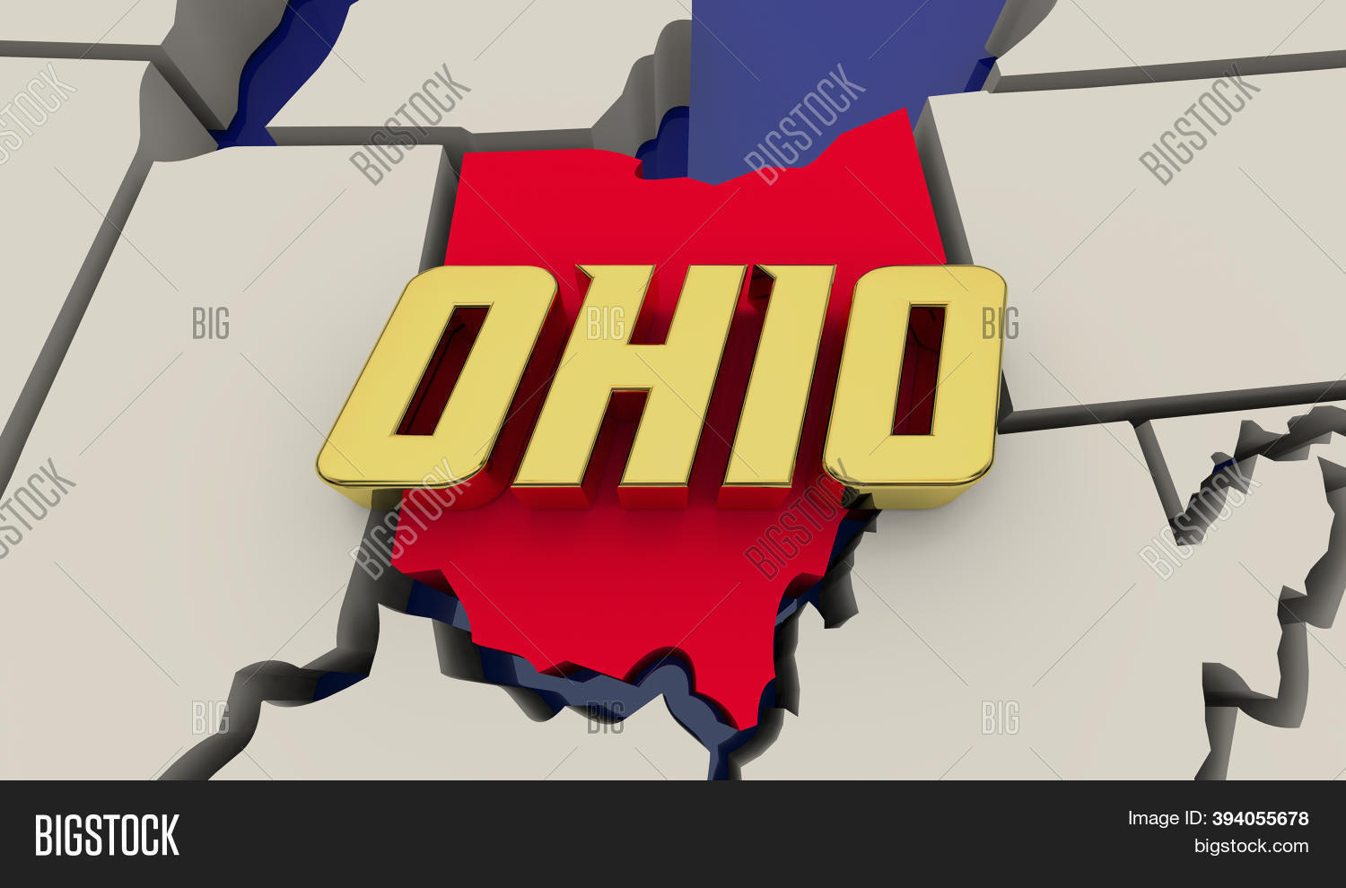 Ohio State Map United Image & Photo (Free Trial) | Bigstock