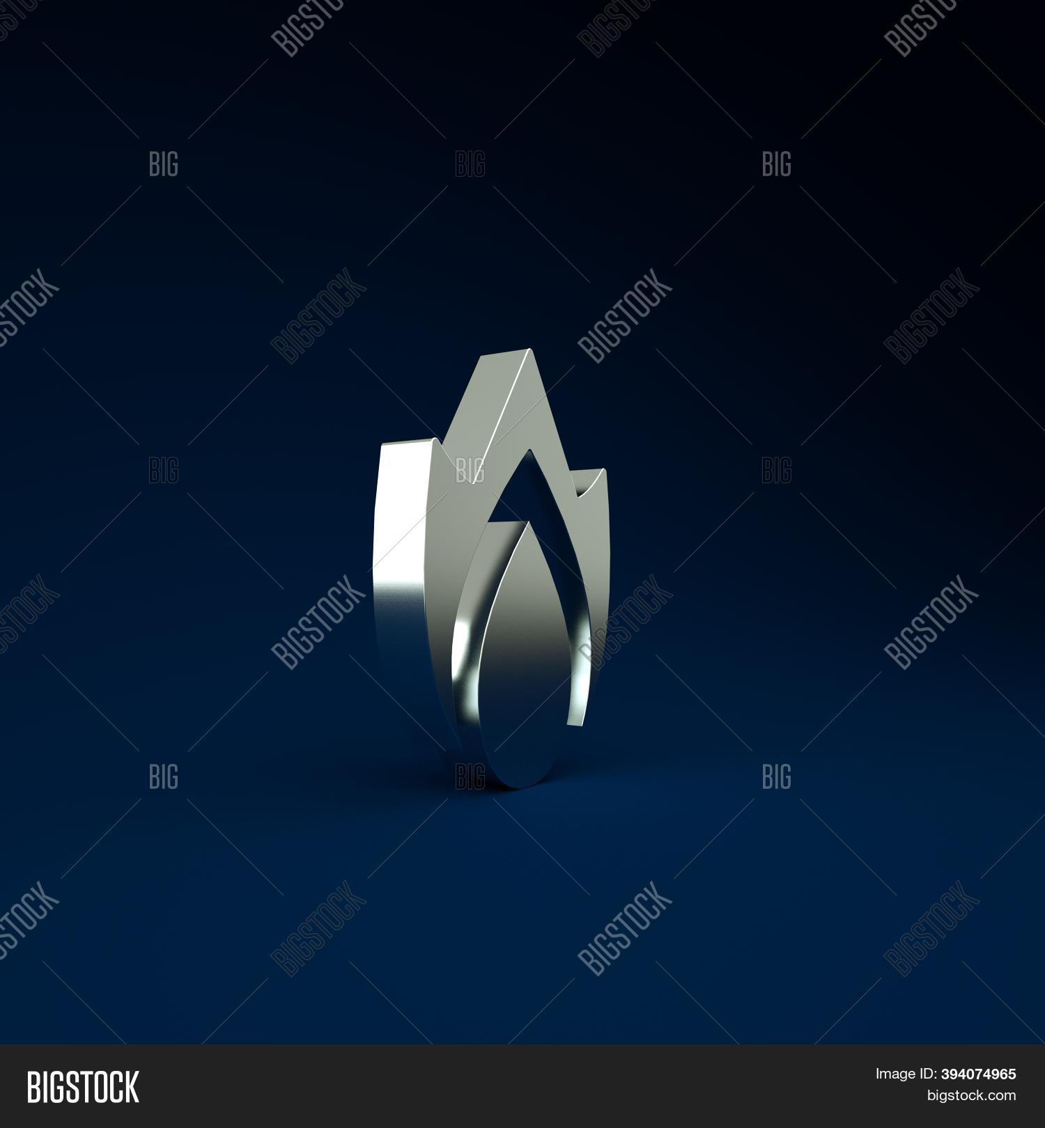 Silver Fire Flame Icon Image & Photo (Free Trial) | Bigstock