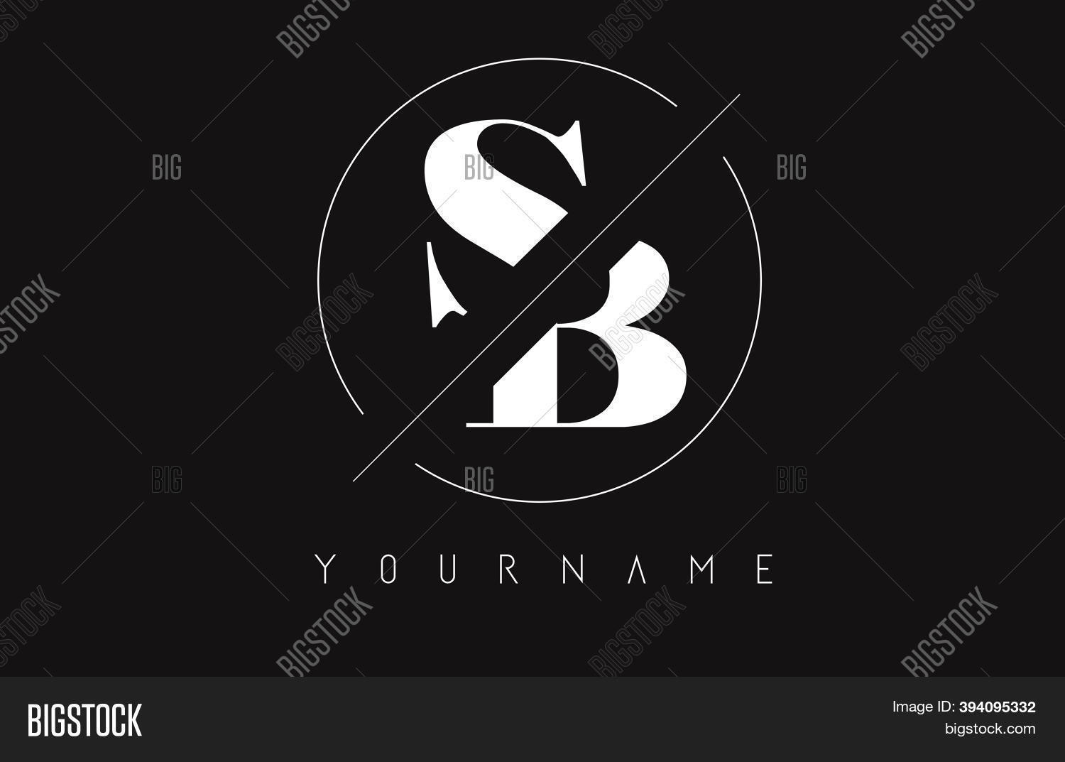 Cut Intersected Sb S Vector & Photo (Free Trial) | Bigstock