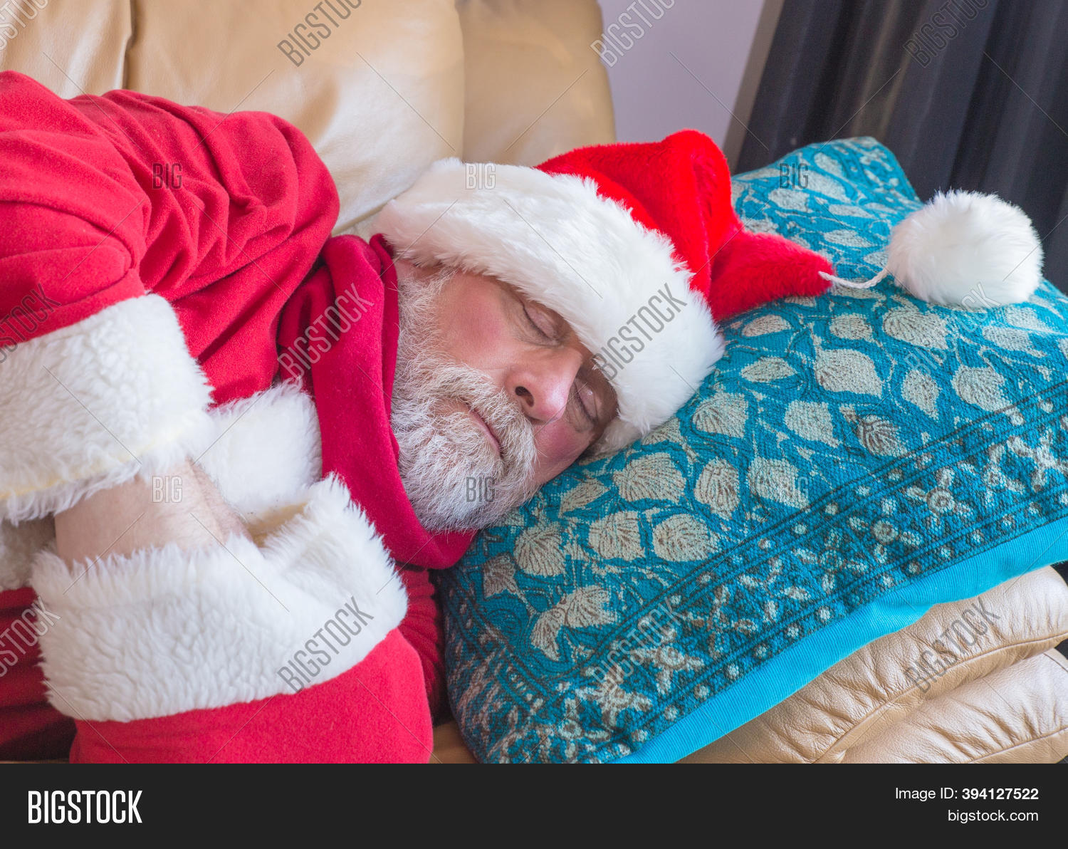 Santa Claus Napping On Image & Photo (Free Trial) | Bigstock