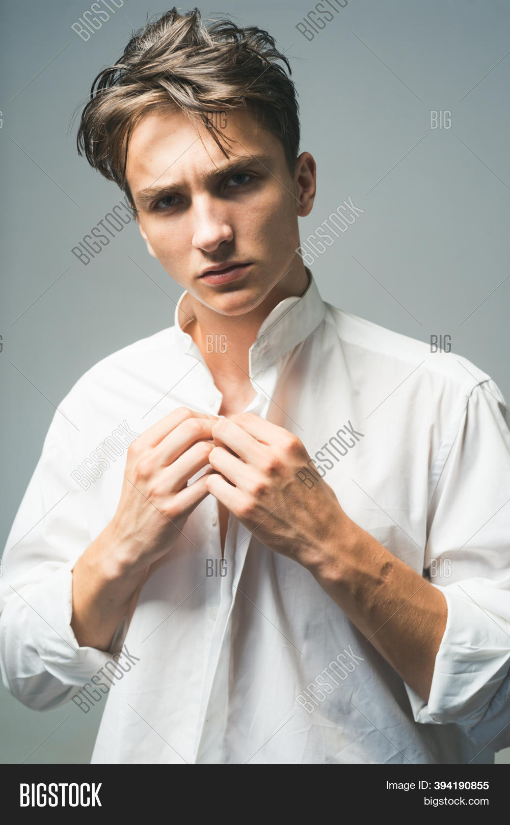 Sexy Man White Shirt Image And Photo Free Trial Bigstock