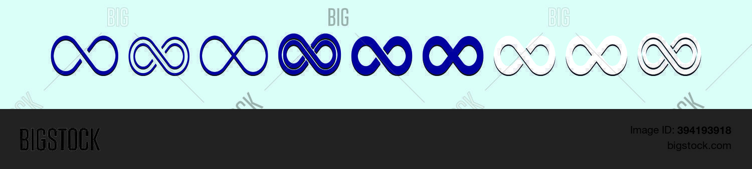 Set Infinity. Cartoon Vector & Photo (Free Trial) | Bigstock
