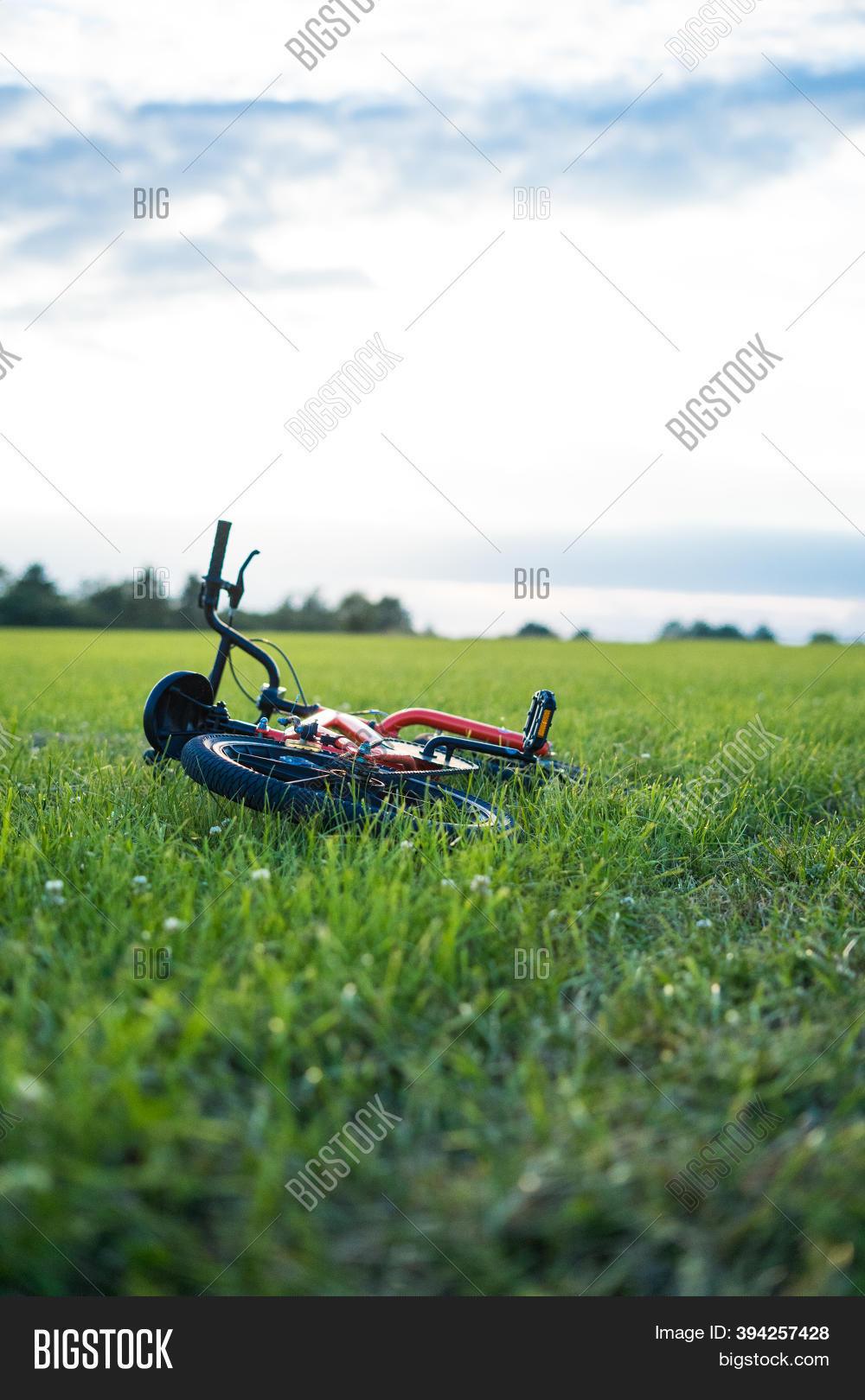 Bike On Ground Field Image & Photo (Free Trial) | Bigstock