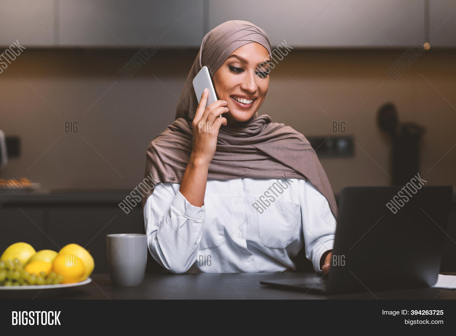 Arab Lady Talking On Image & Photo (Free Trial) | Bigstock