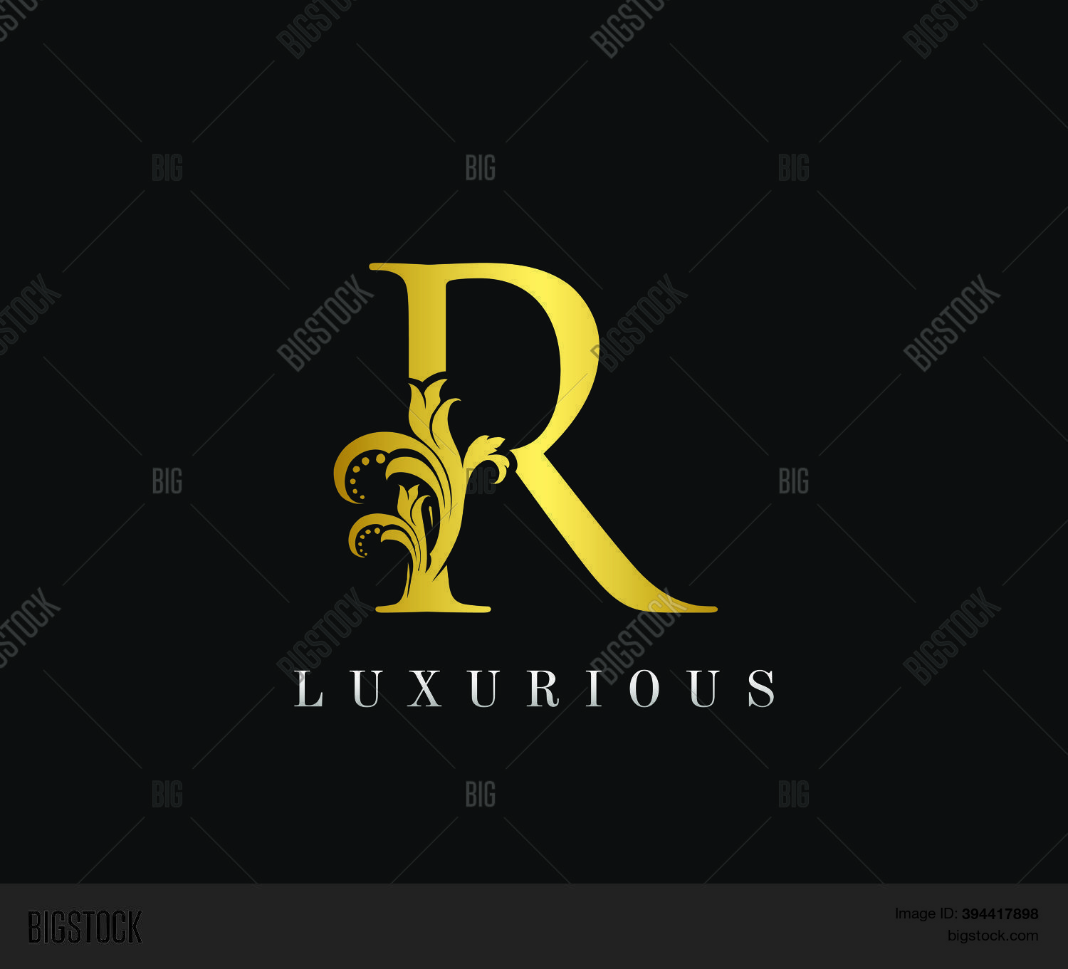 Golden R Luxury Logo Vector & Photo (Free Trial) | Bigstock