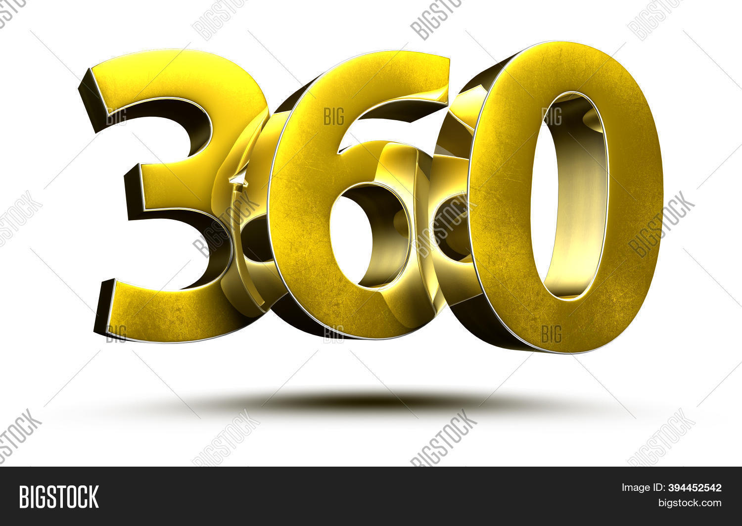 Gold Numbers 360 Image & Photo (Free Trial) | Bigstock