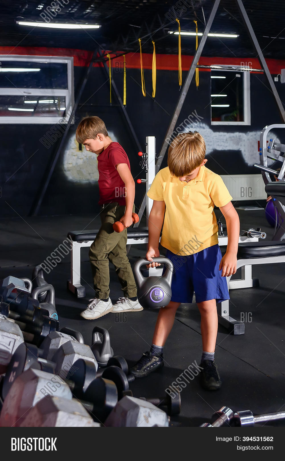 Two Boys Work Out Gym Image & Photo (Free Trial) | Bigstock