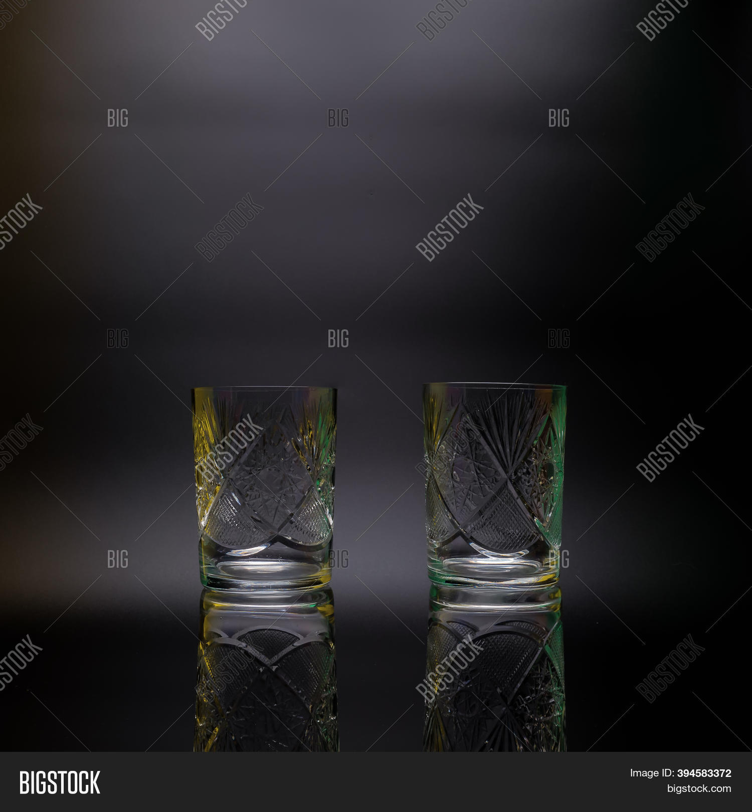Two Crystal Glasses On Image & Photo (Free Trial) | Bigstock