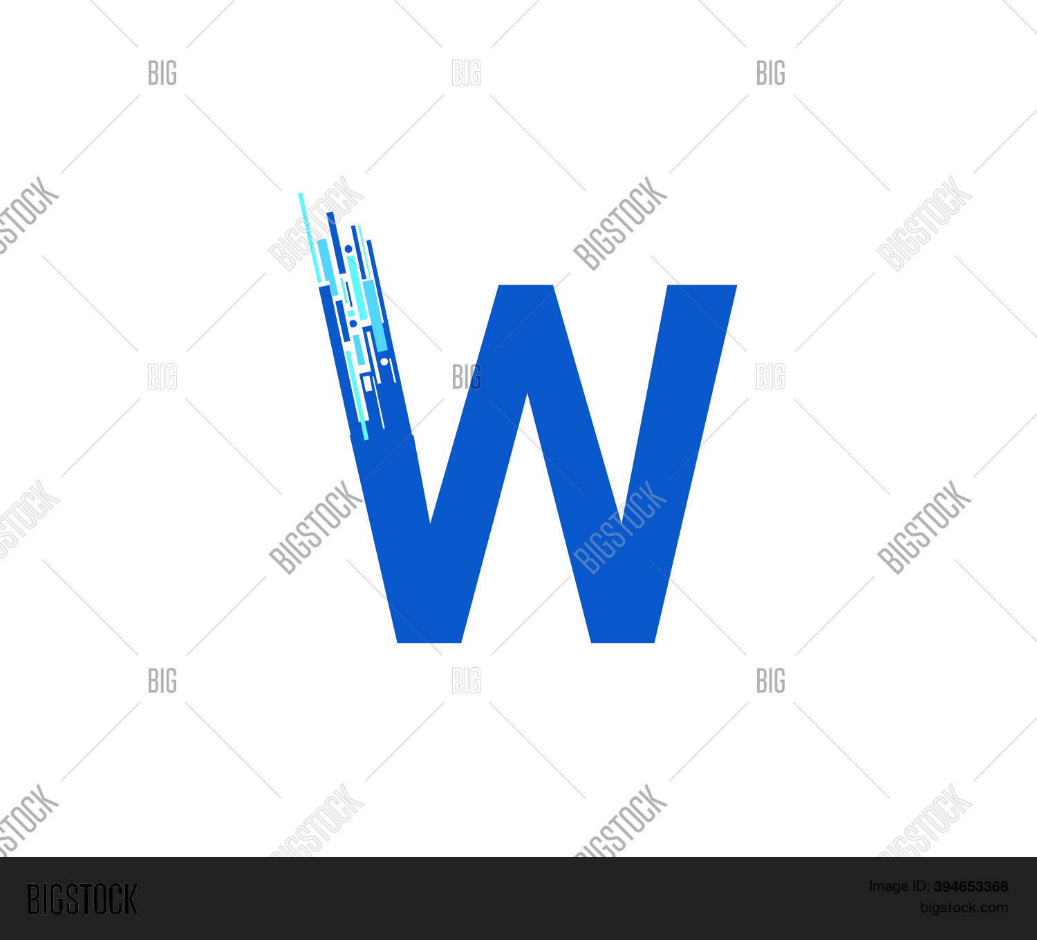 Letter W Digital Vector & Photo (Free Trial) | Bigstock