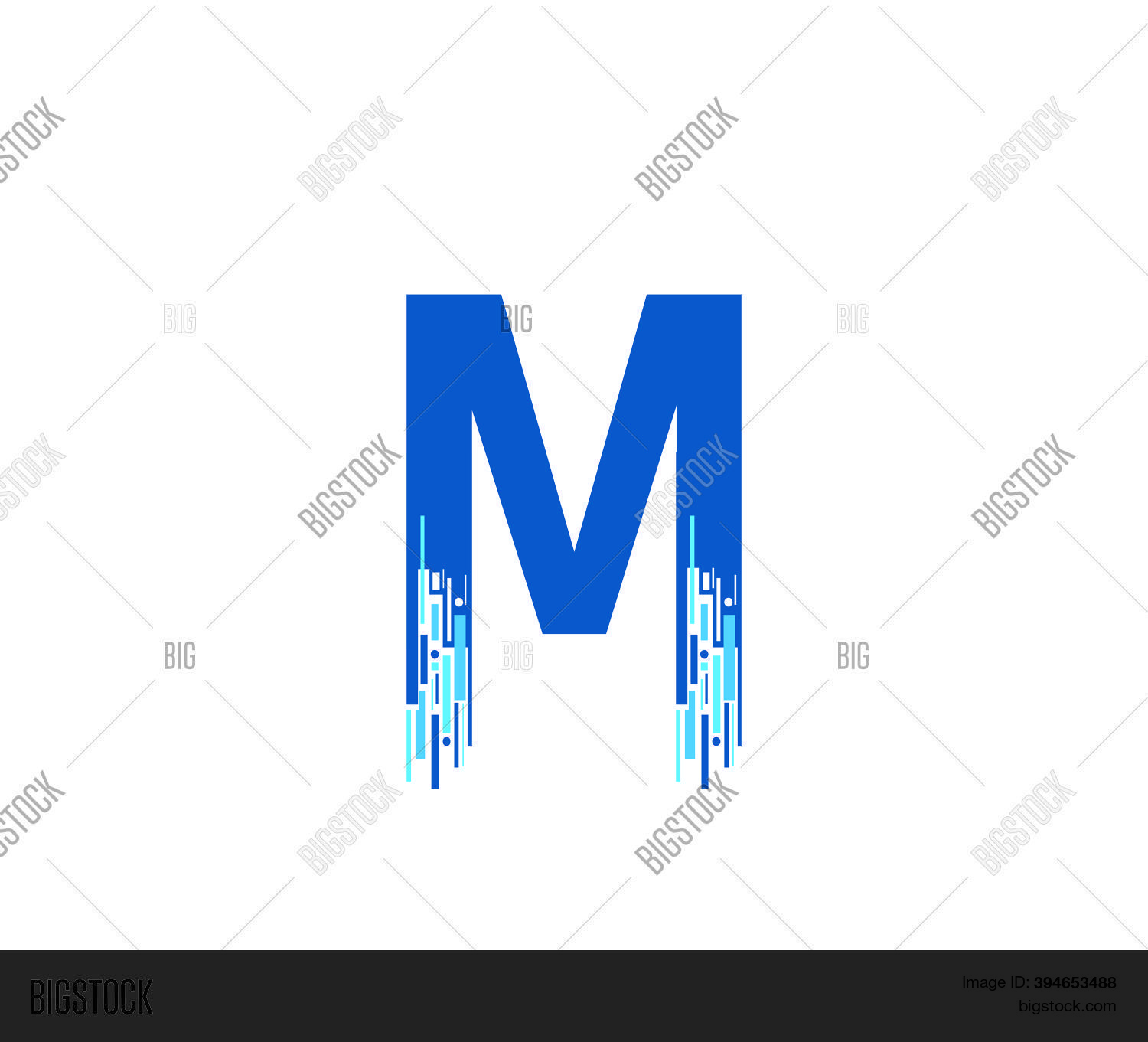Letter M Digital Vector & Photo (Free Trial) | Bigstock