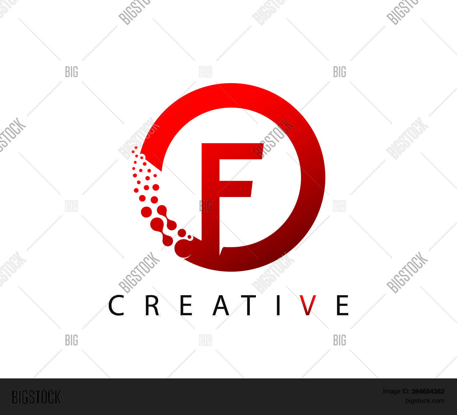 Circle F Letter Vector & Photo (Free Trial) | Bigstock