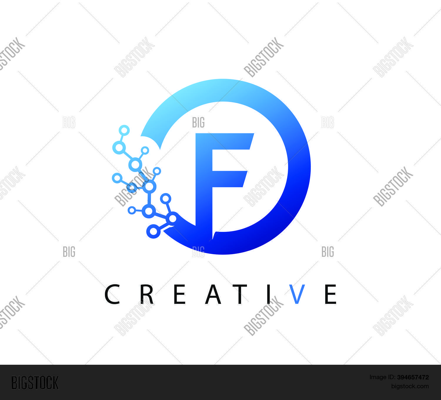 Circle F Letter Vector & Photo (Free Trial) | Bigstock