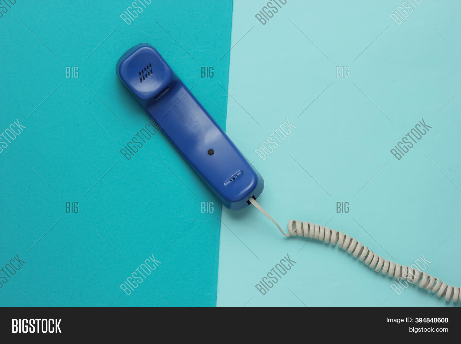 Handset On Blue Paper Image & Photo (Free Trial) | Bigstock