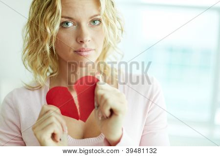 Sad Female Tearing Red Image & Photo (Free Trial) | Bigstock