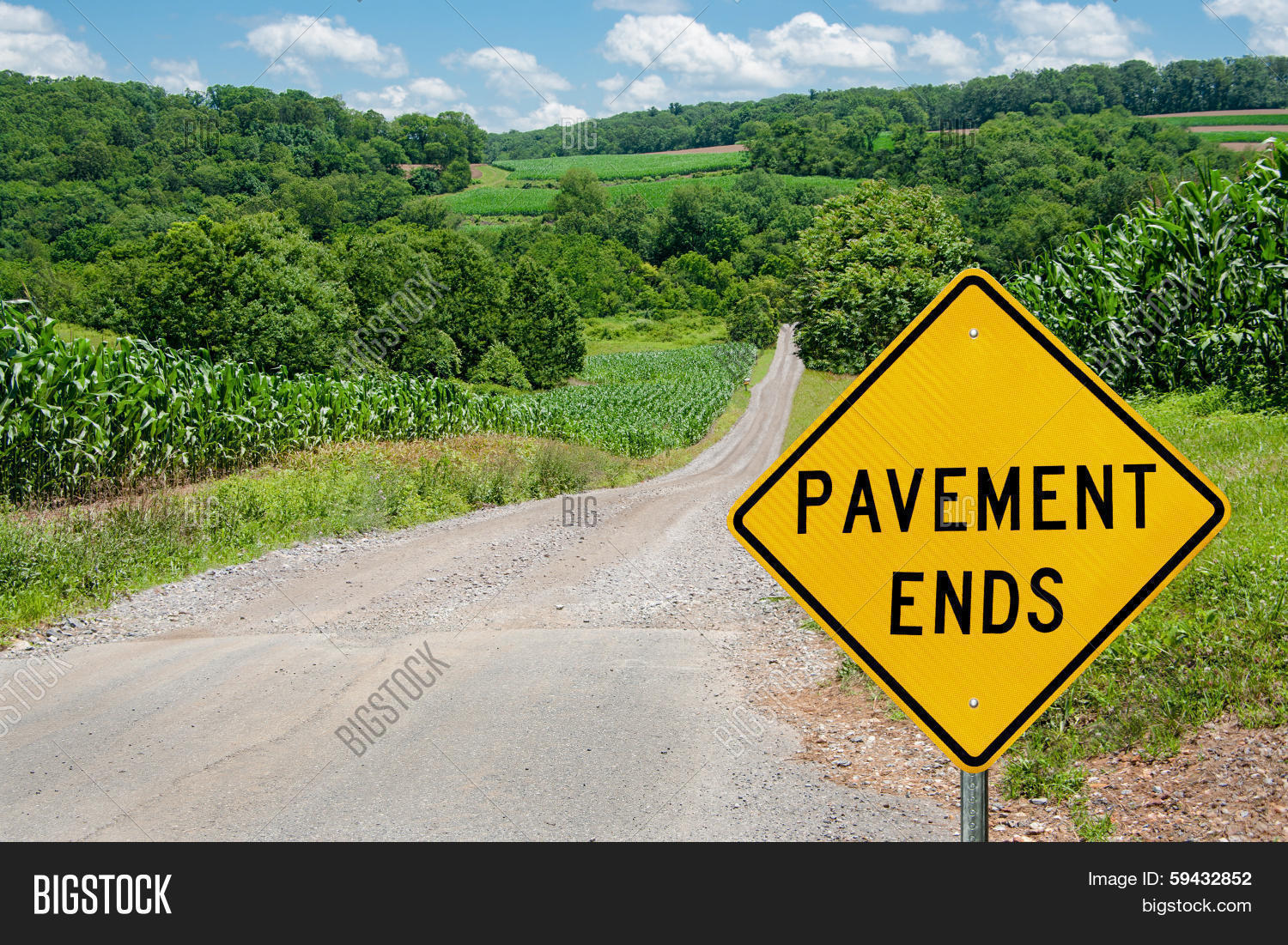 Pavement Ends Sign Image & Photo (Free Trial) | Bigstock