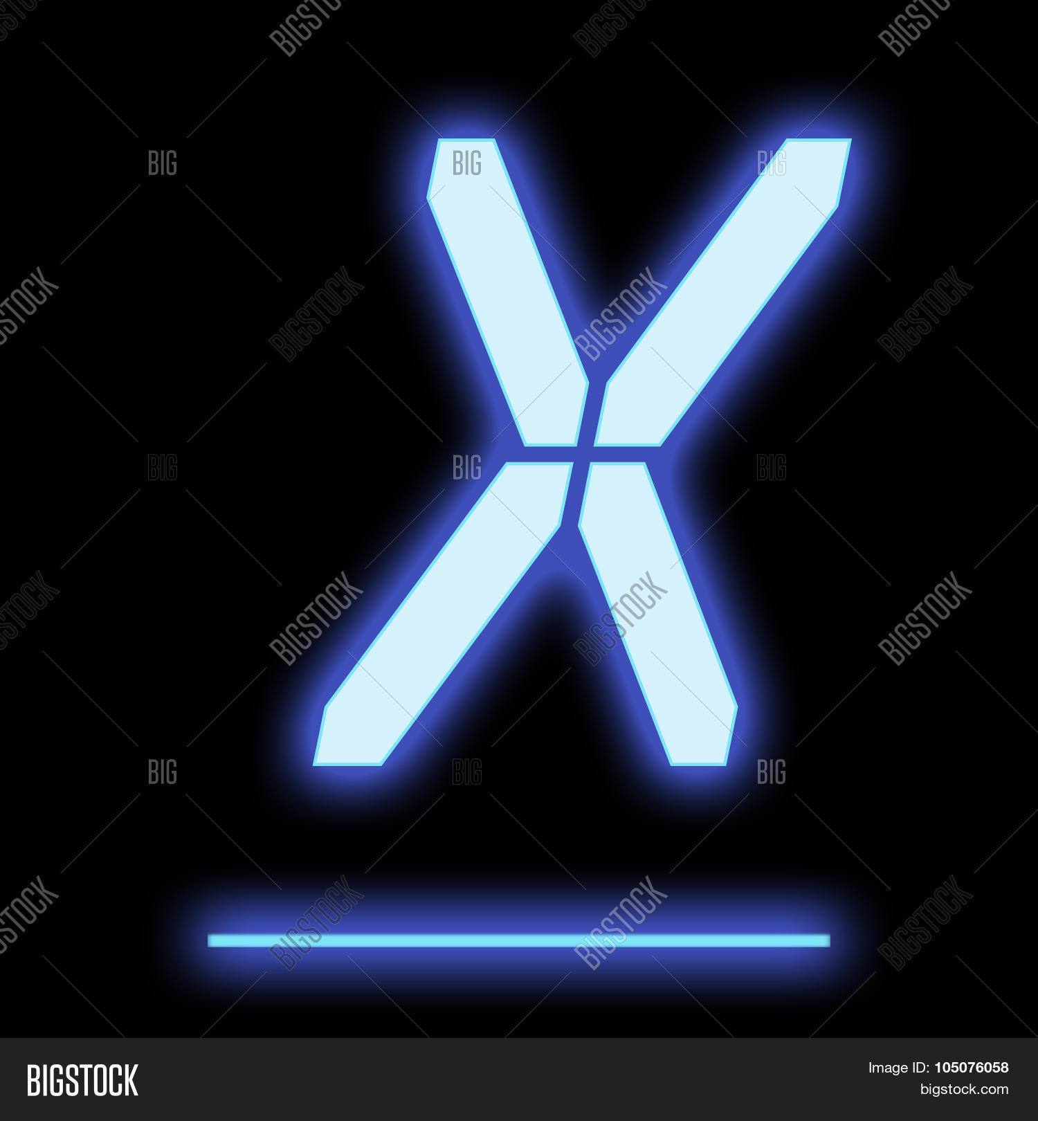 Led Letter X Blue Image & Photo (Free Trial) | Bigstock