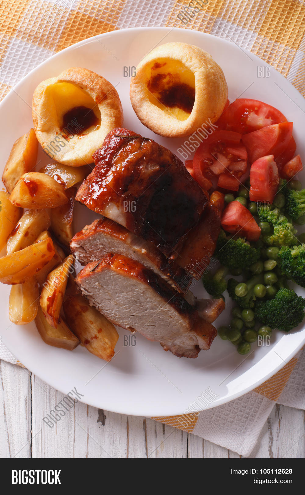 Sunday Roast On Plate Image & Photo (Free Trial) | Bigstock