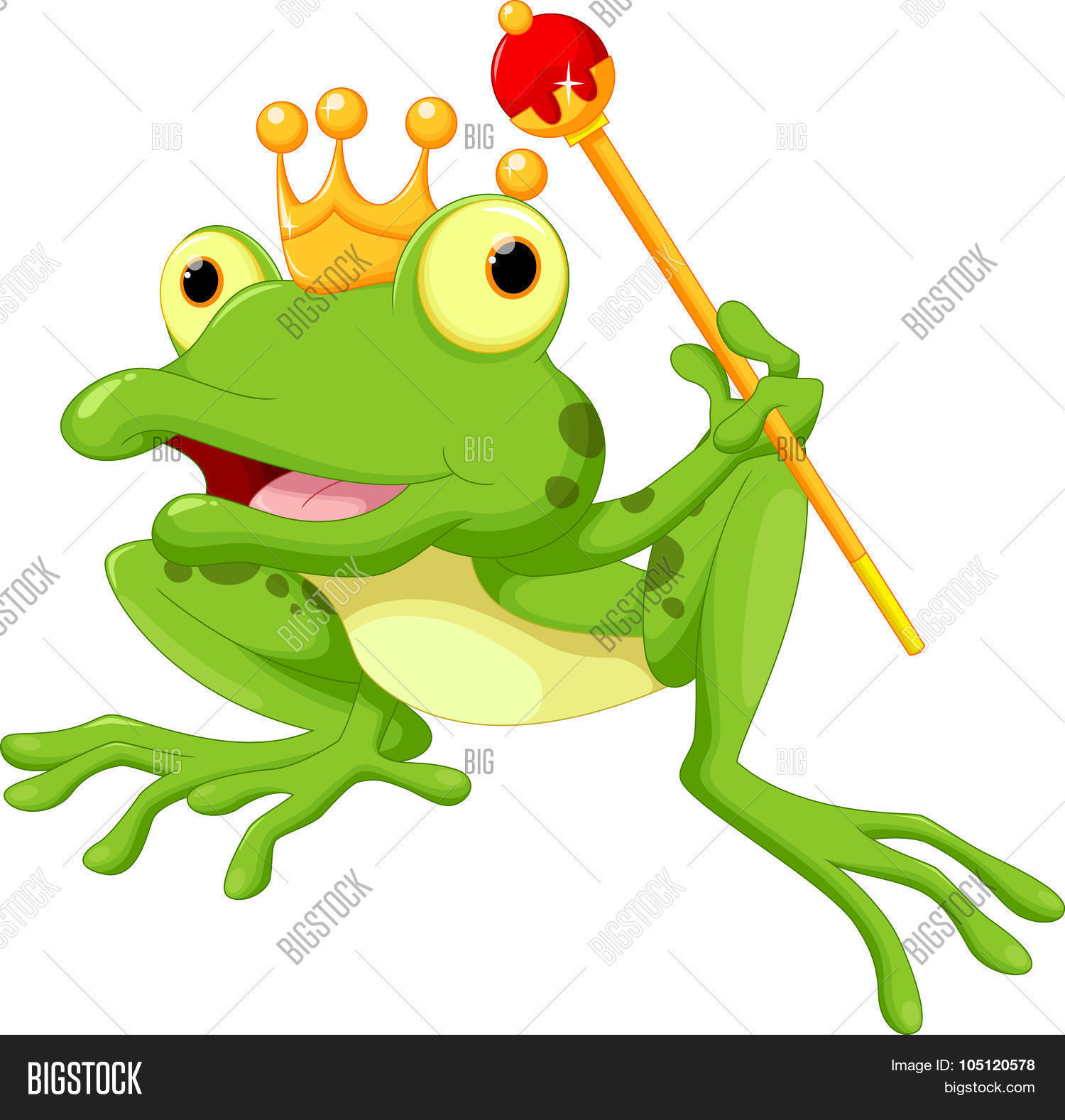 Cute Frog Prince Vector & Photo (Free Trial) | Bigstock