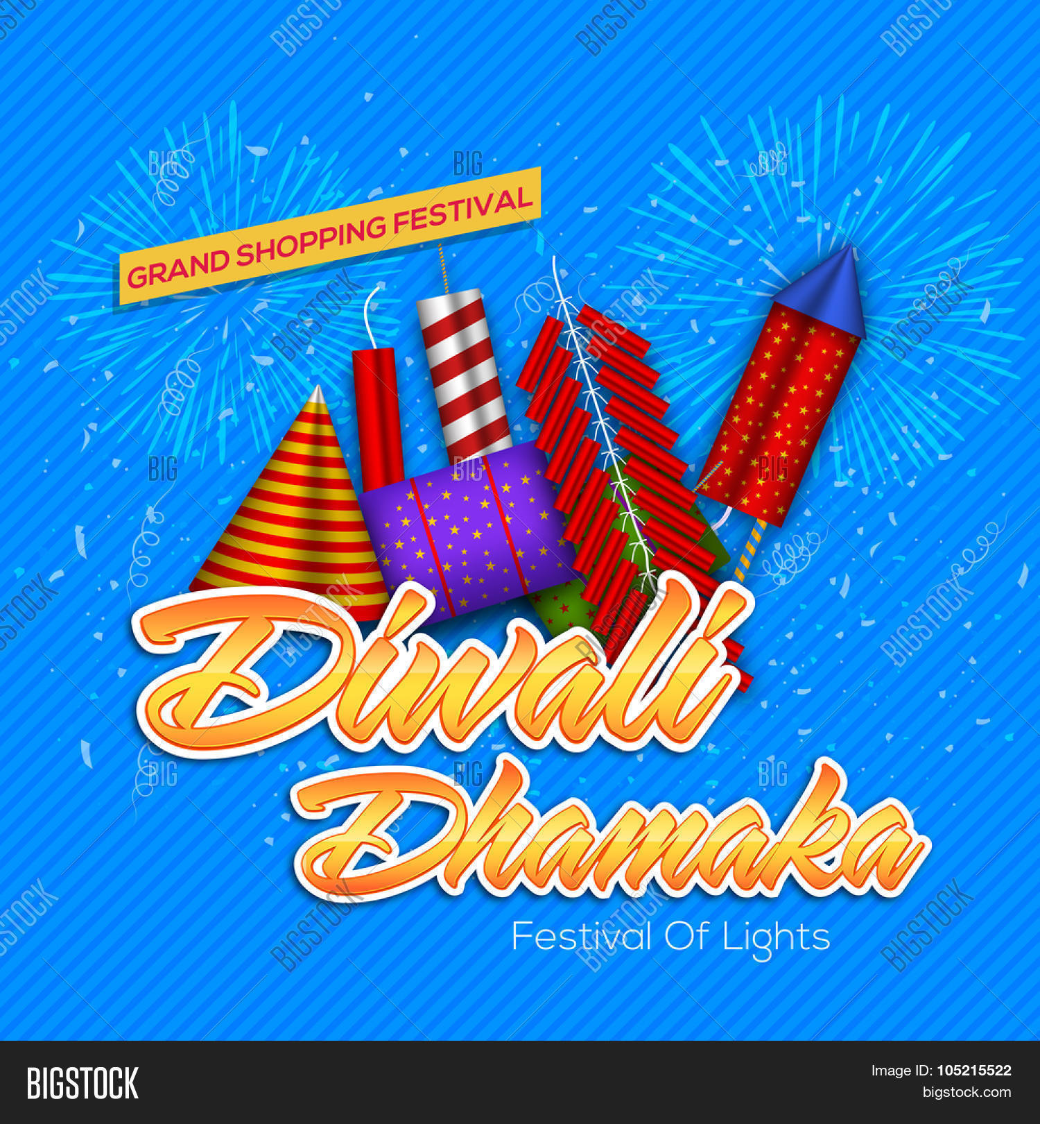 Grand Diwali Dhamaka Vector & Photo (Free Trial) | Bigstock