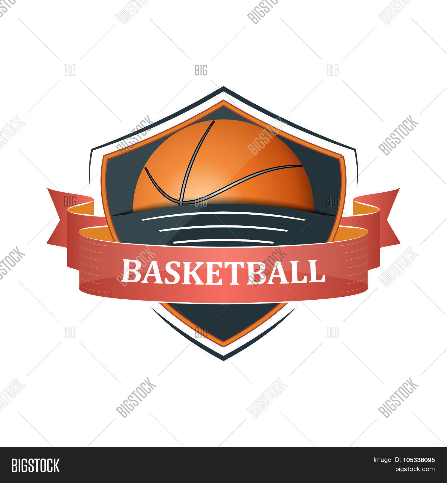 Basketball Icon Label Vector & Photo (Free Trial) | Bigstock