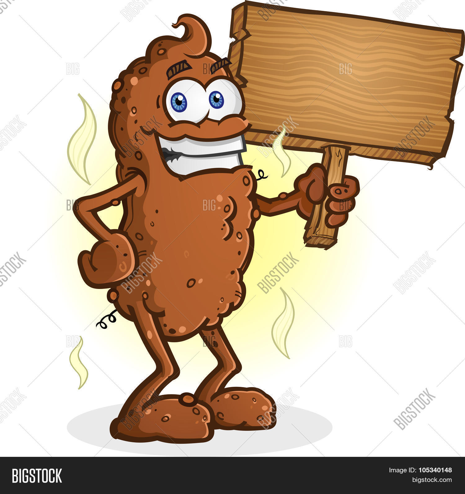 Poop Standing Sign. Vector & Photo (Free Trial) | Bigstock