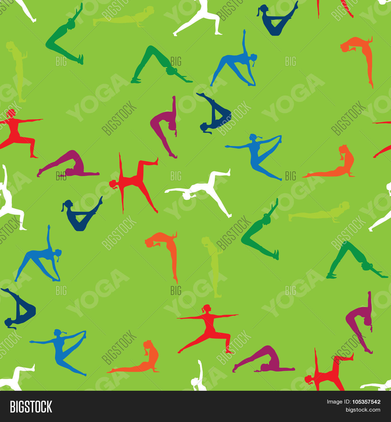 Seamless Pattern Yoga Vector & Photo (Free Trial) | Bigstock