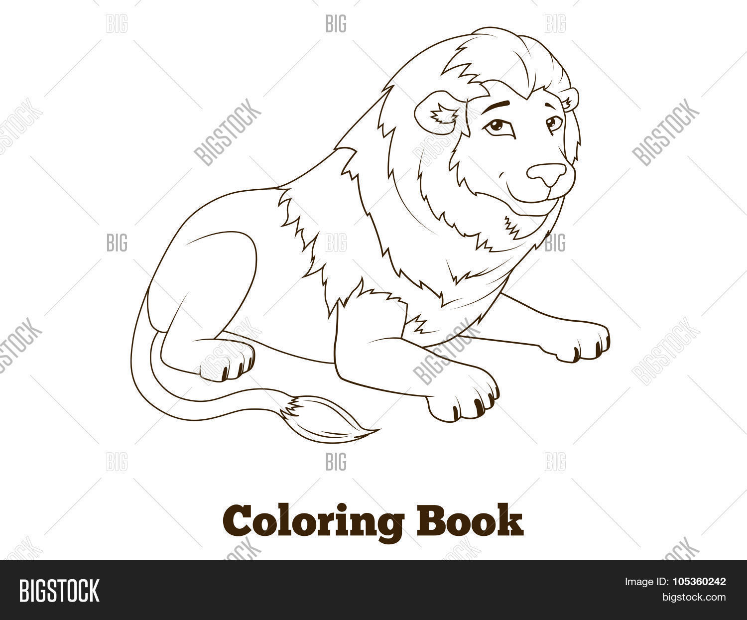 Coloring Book Lion Vector & Photo (Free Trial) | Bigstock