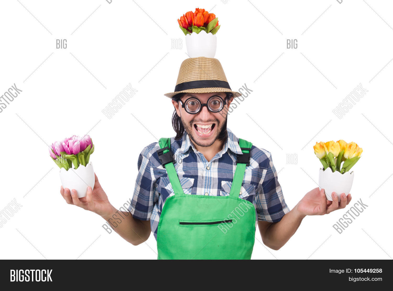 Man Gardener Flowers Image & Photo (Free Trial) | Bigstock