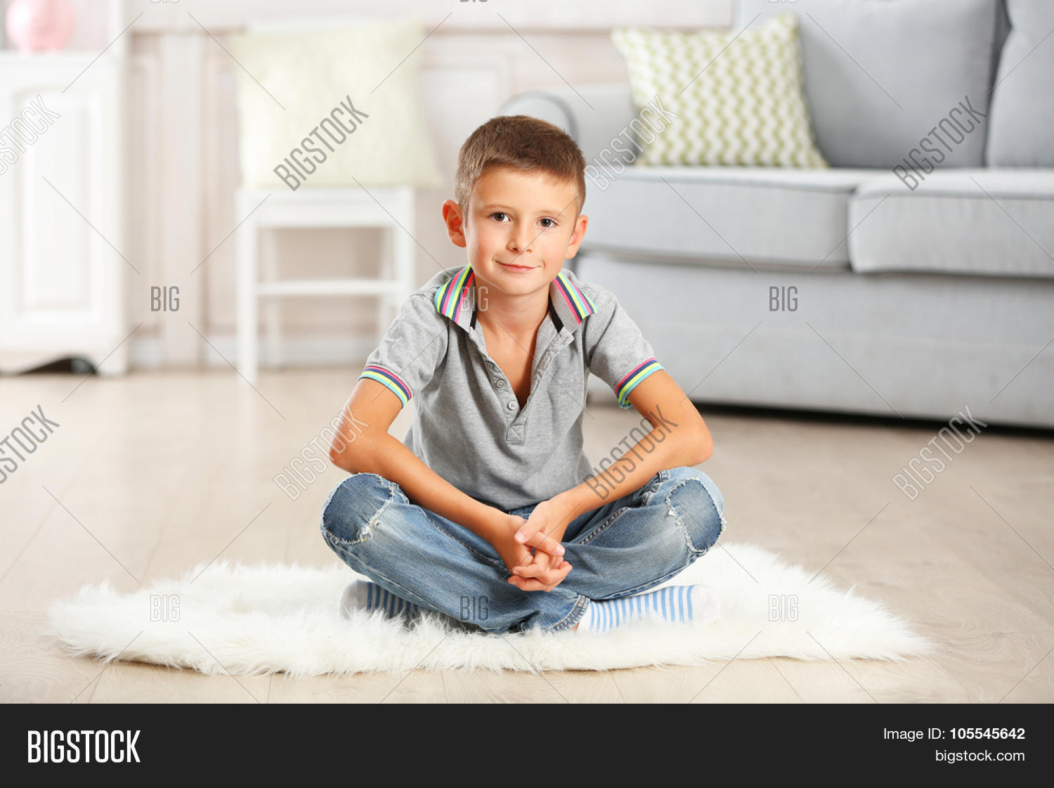 Little Boy Sitting On Image & Photo (Free Trial) | Bigstock
