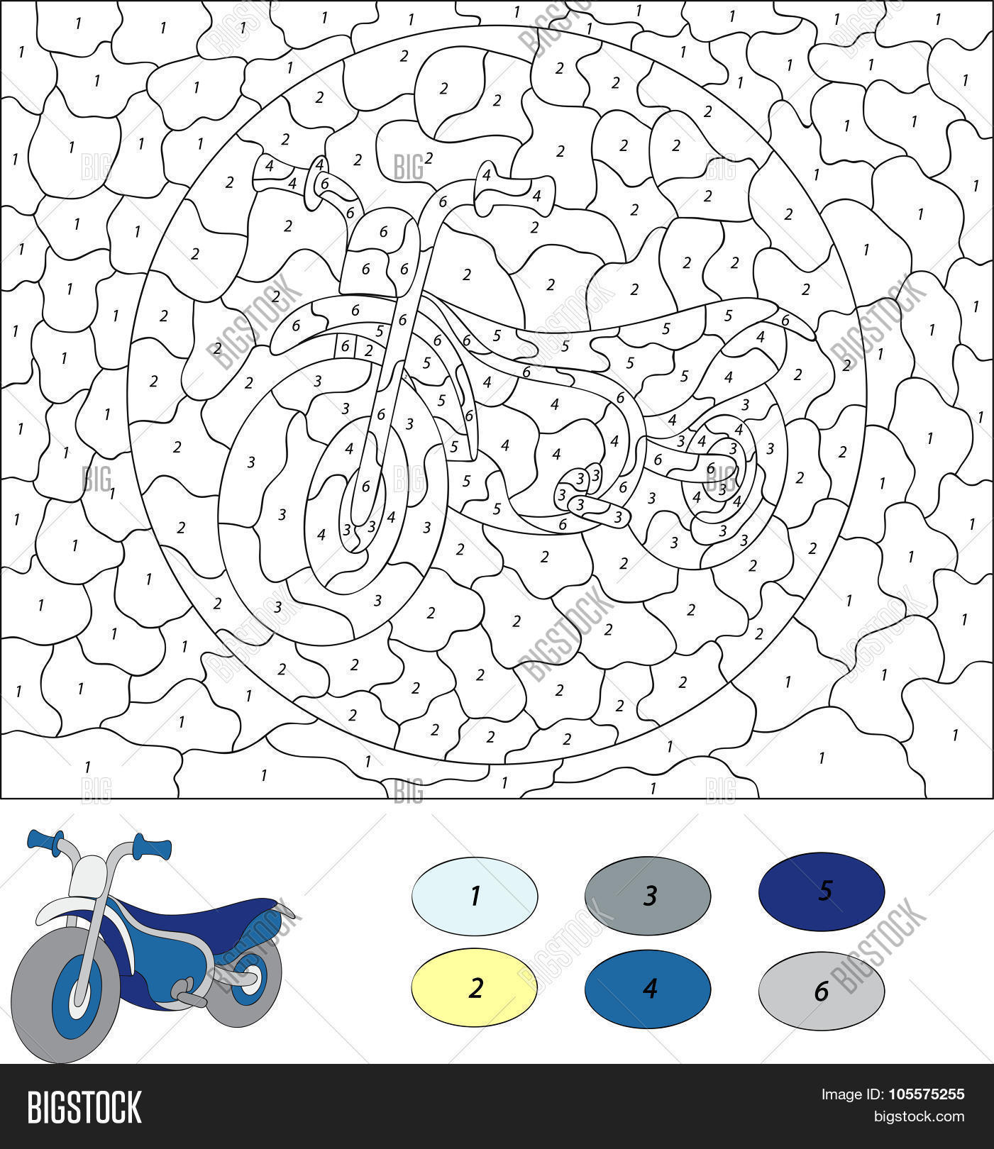 Color By Number Vector & Photo (Free Trial) | Bigstock