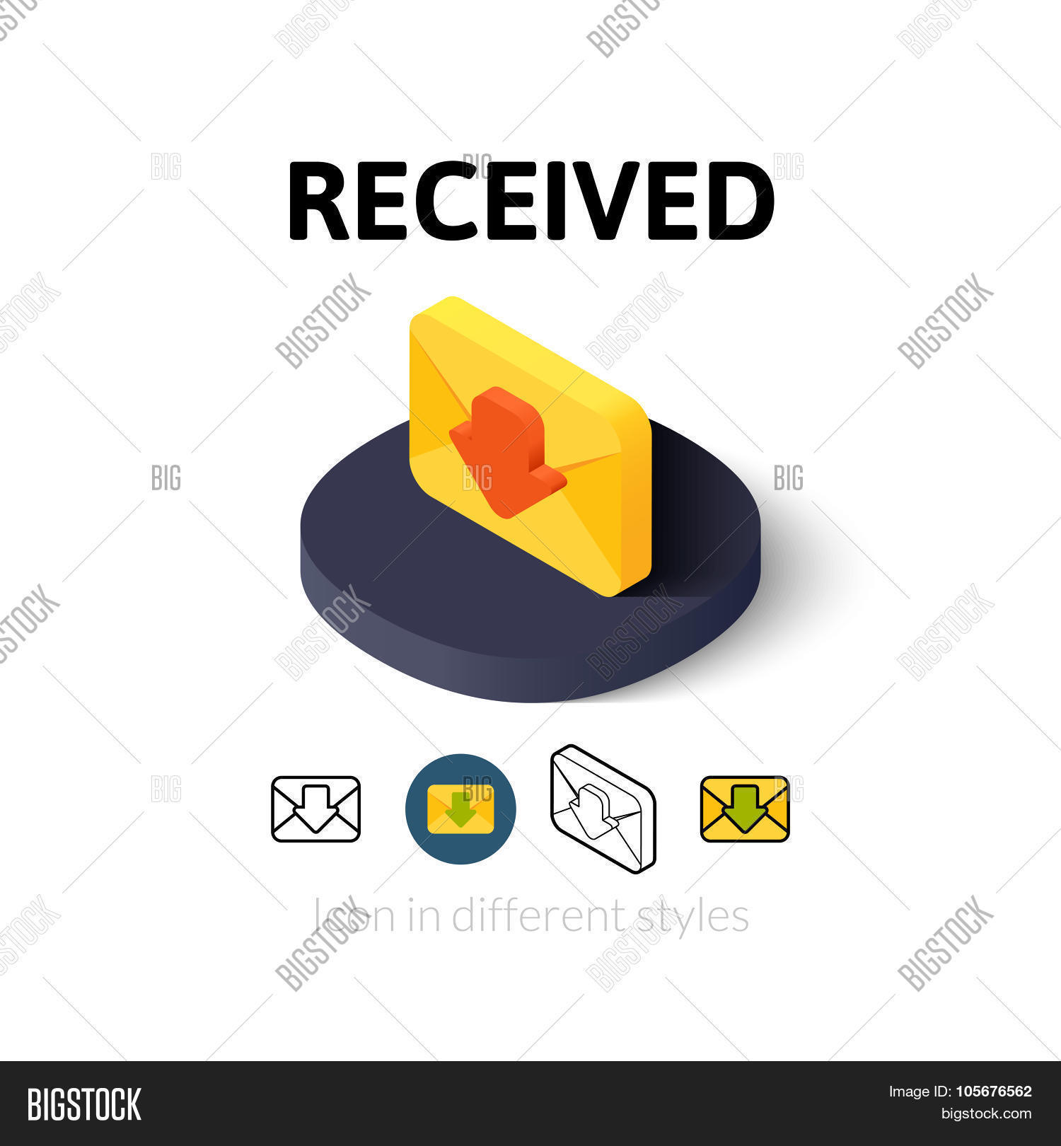 Recived Icon Vector & Photo (Free Trial) | Bigstock