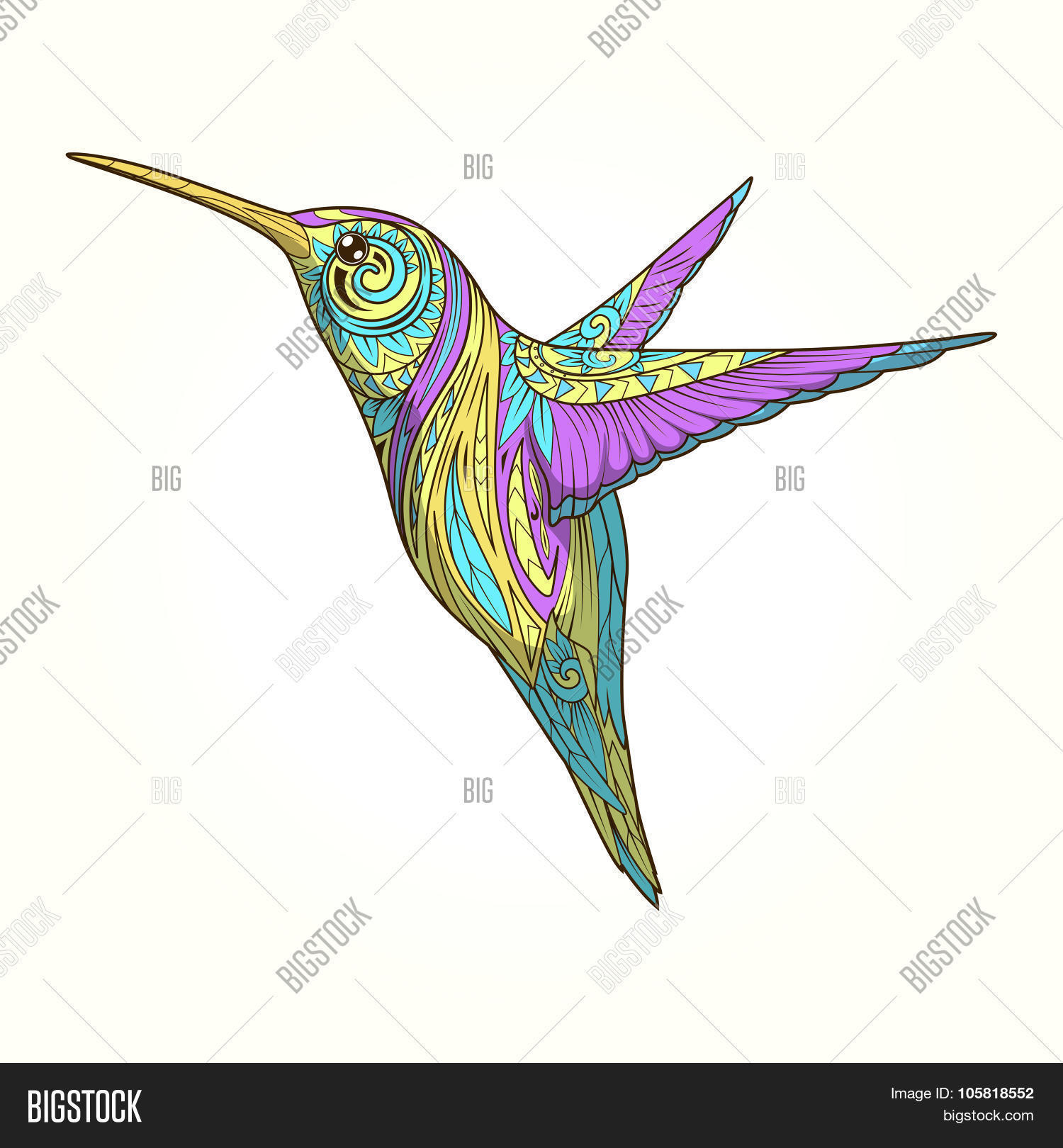 Hummingbird Abstract Vector & Photo (Free Trial) | Bigstock