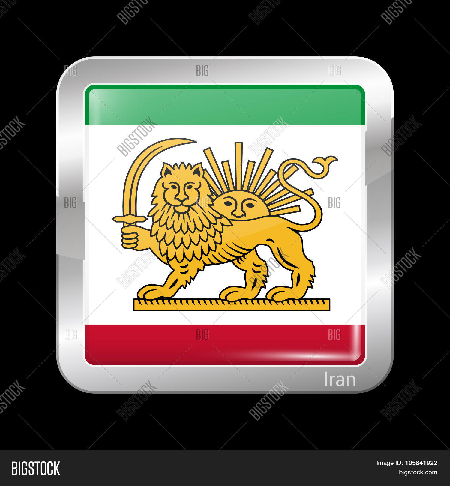 Variant Flag Iran Vector & Photo (Free Trial) | Bigstock