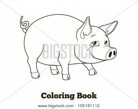 Coloring Book Pig Vector & Photo (Free Trial) | Bigstock