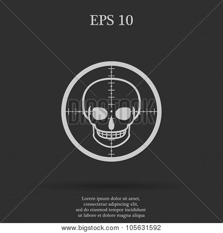 Crosshair Icon Skull Vector & Photo (Free Trial) | Bigstock