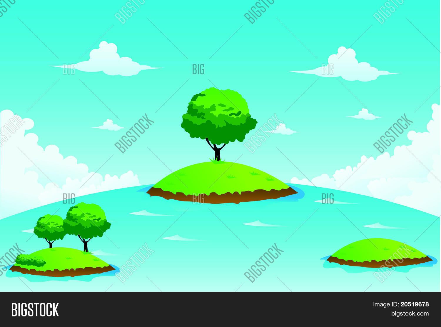 Island Tree Vector Vector & Photo (Free Trial) | Bigstock