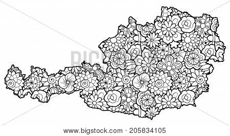 Map Austria Flowers. Vector & Photo (Free Trial) | Bigstock