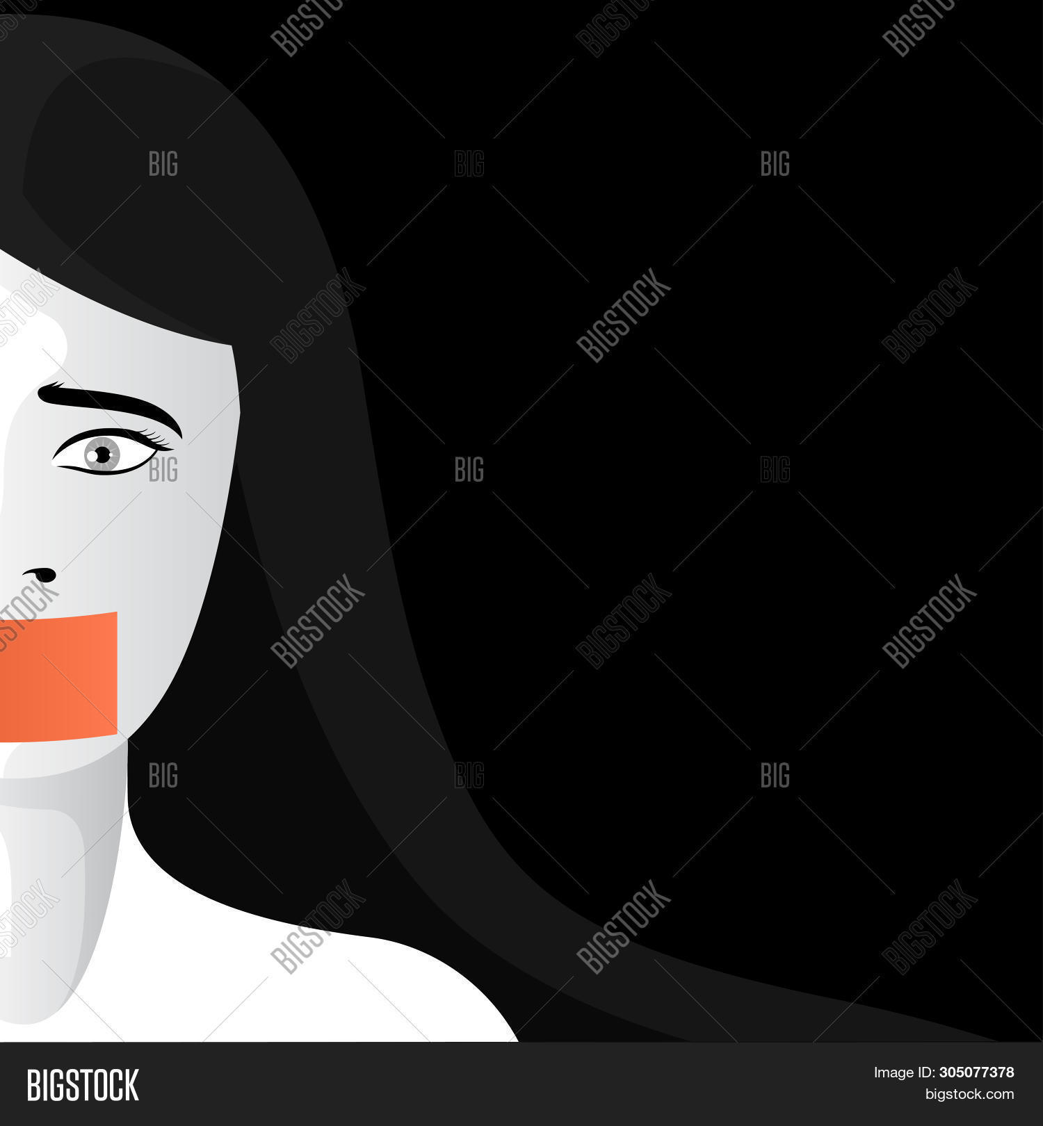 Sad Mouth Vector