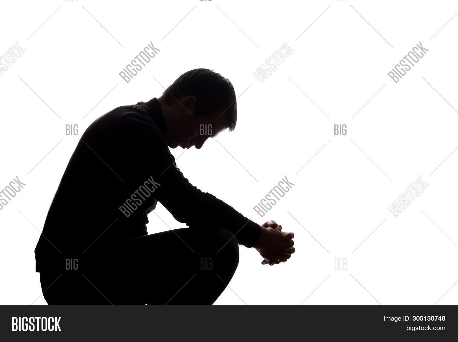Young Man Looking Down Image & Photo (Free Trial) | Bigstock