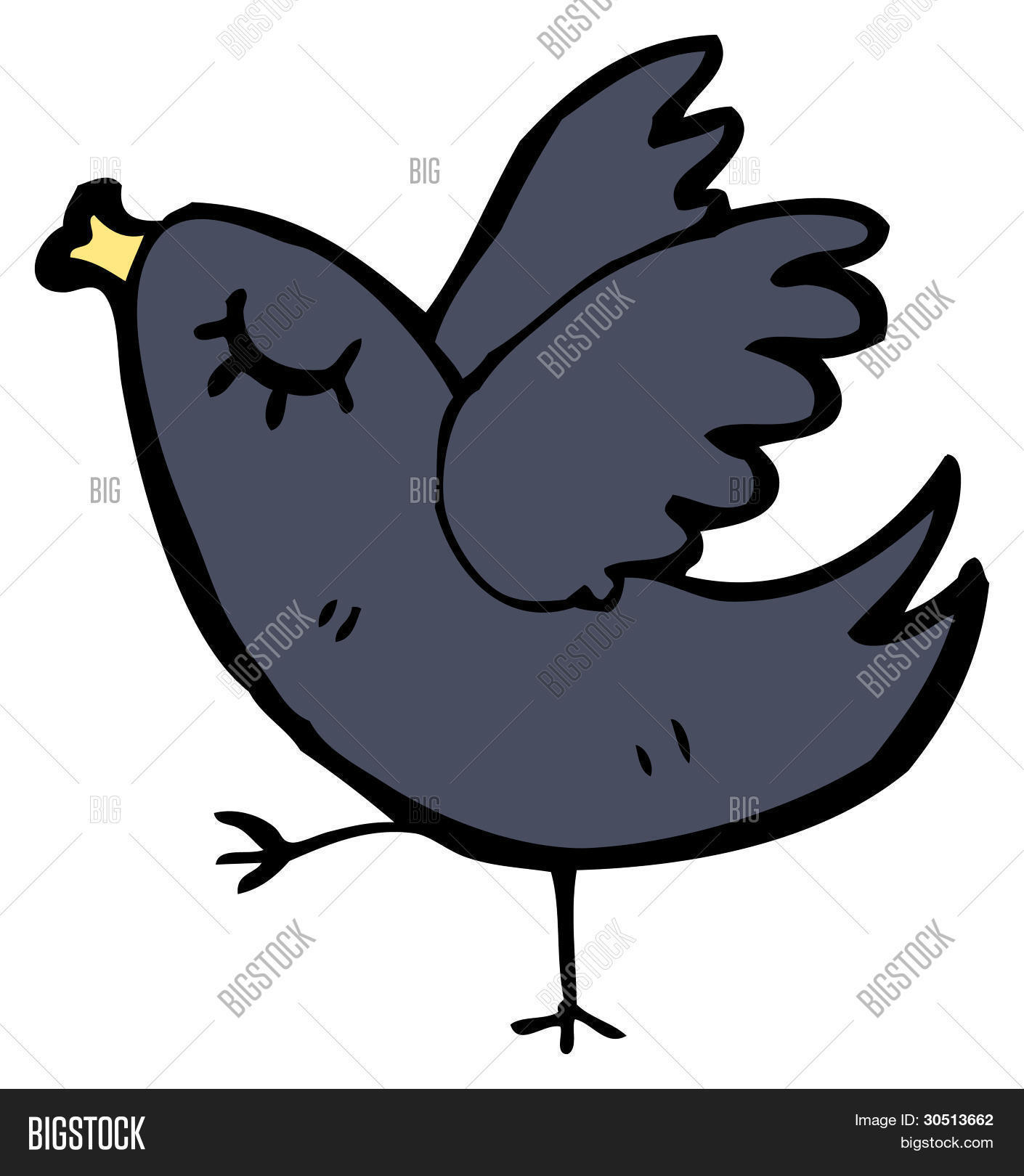 Cartoon Blackbird ( Image & Photo (Free Trial) | Bigstock