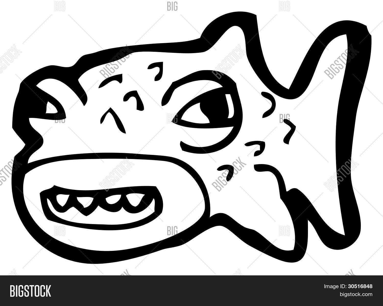 Evil Fish Cartoon Image & Photo (Free Trial) | Bigstock