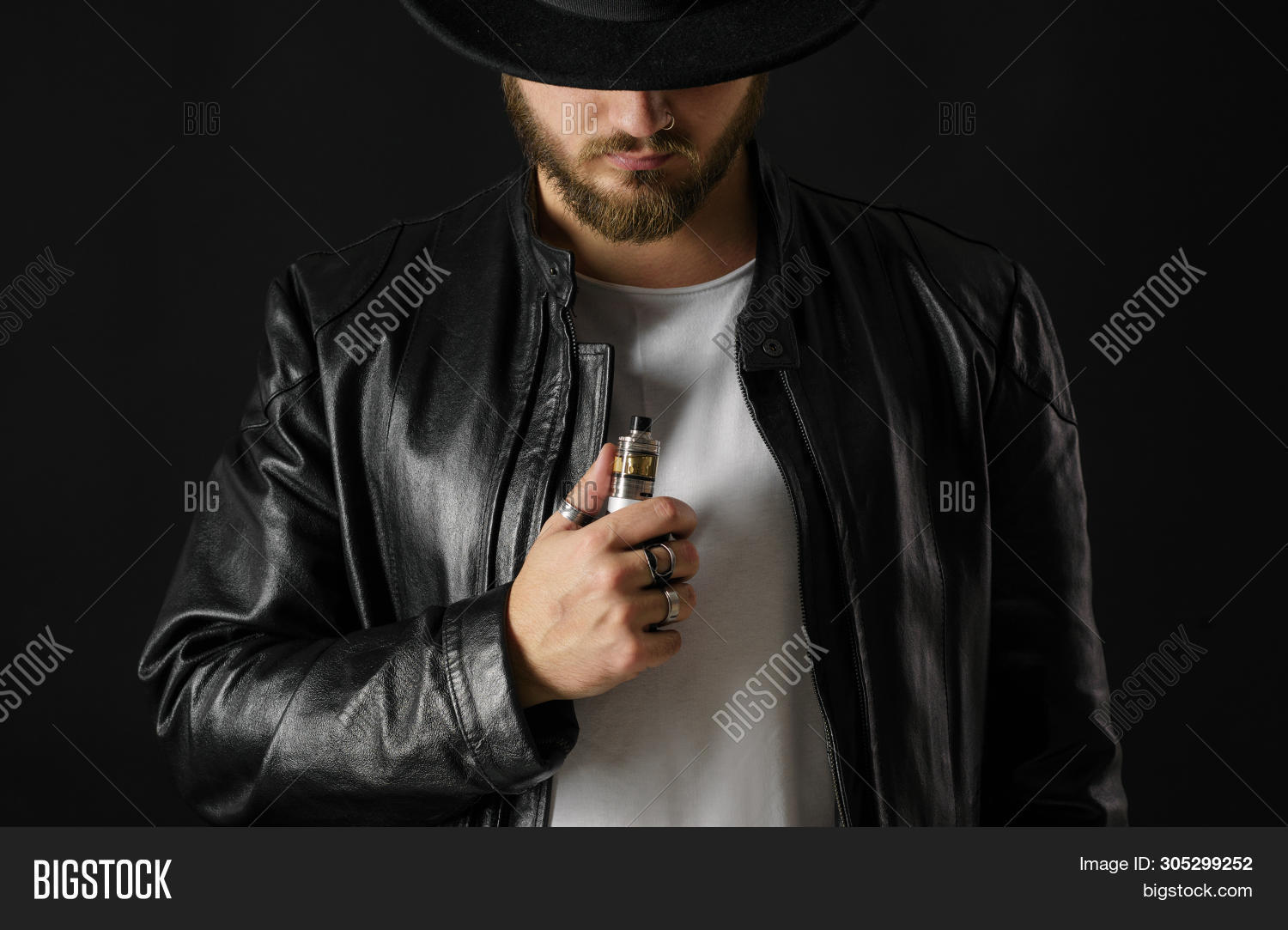 Hipster Man Hat Vaping Image & Photo (Free Trial) | Bigstock