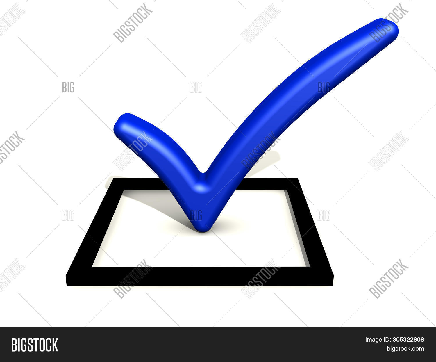 Blue Check Mark Symbol Image & Photo (Free Trial) | Bigstock